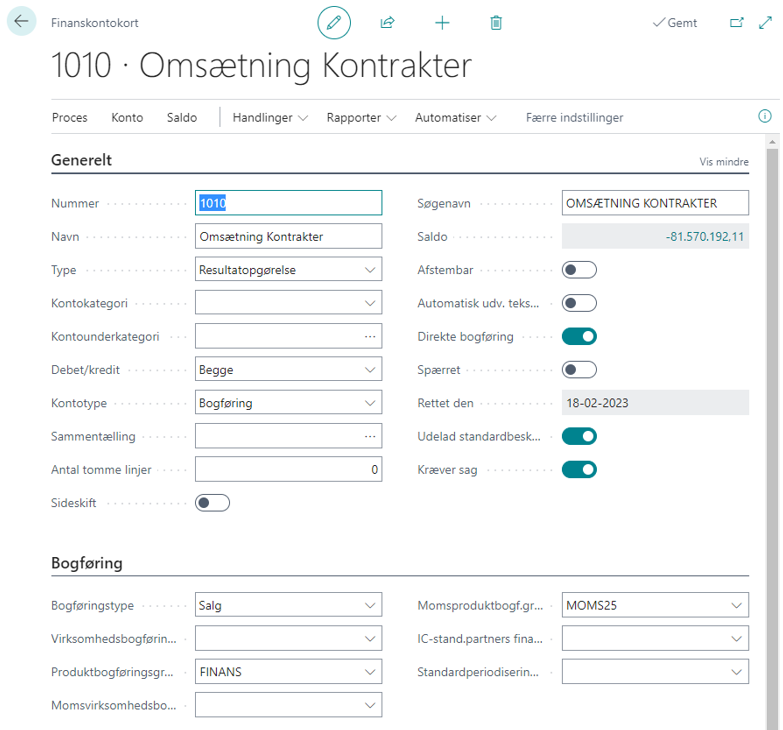Trin-for-trin guide til at forstå bogføringsmatrixen i Business Central